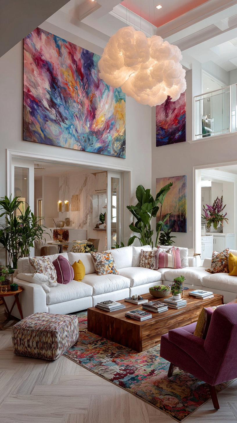 Living Room Design Ideas with Bold Art and Modern Eclectic Vibes – DGV ARCH